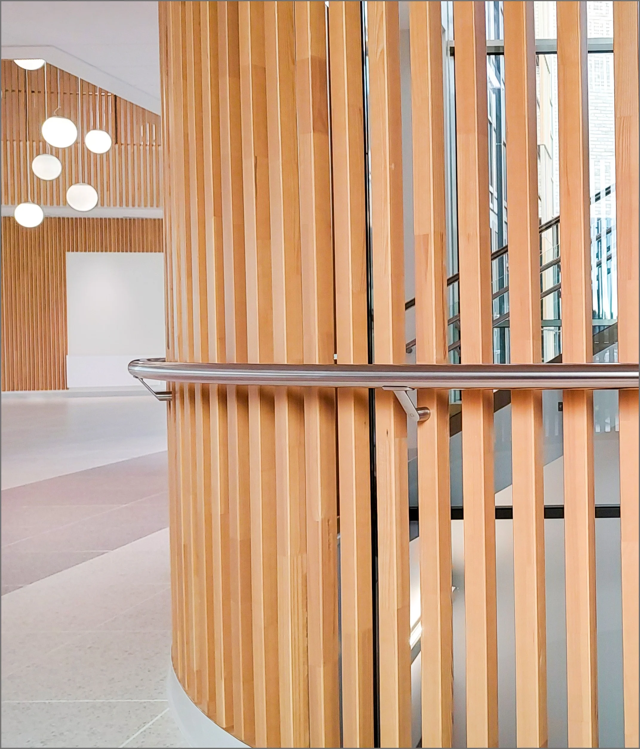This railing blends safety, sophistication, and functionality