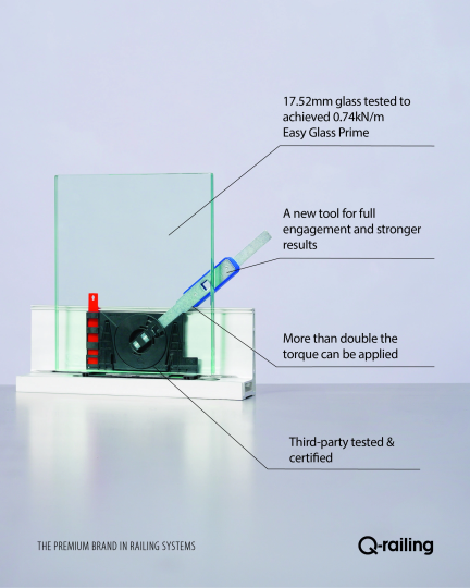 Q-railing Doubles Strength of Q-disc® Glass Installation System ...